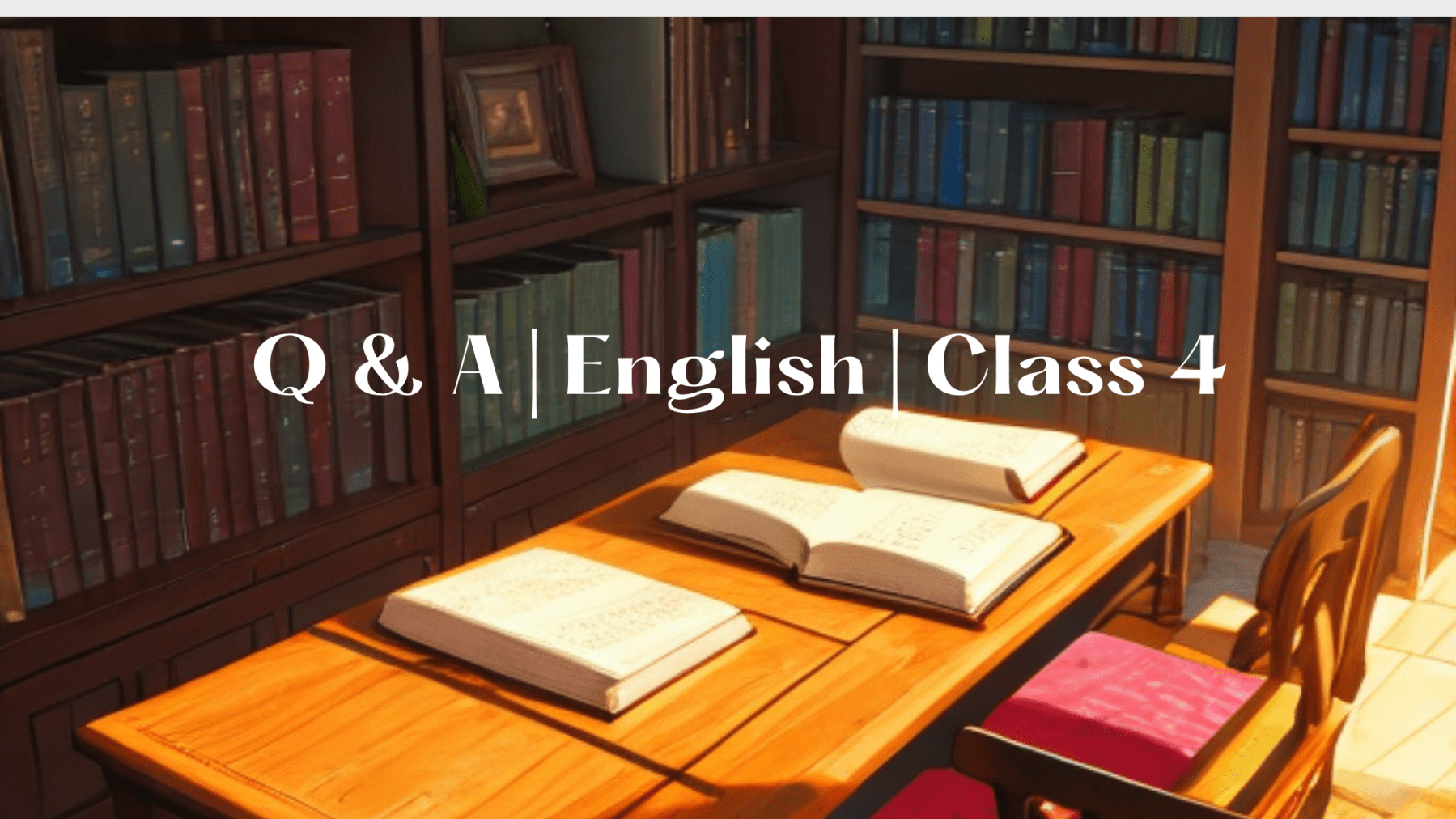 Q & A | English | Class 4 – Dr. Ganesh Visavale